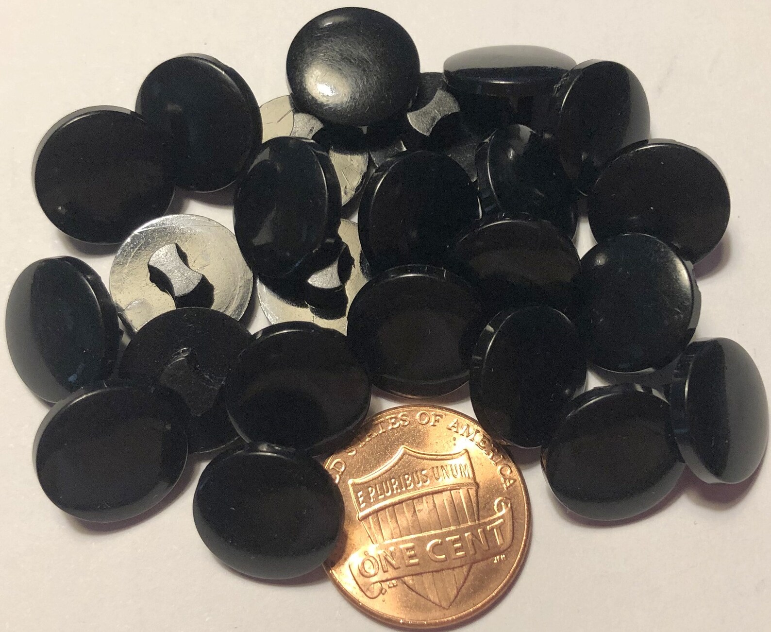 24 Small Shiny Glossy Black Plastic Shank Buttons 1/2 - Etsy