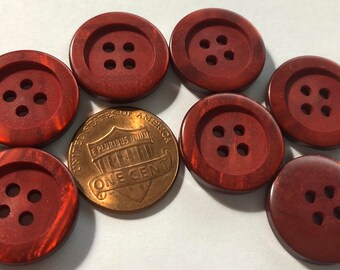 Dark Red Buttons | Etsy