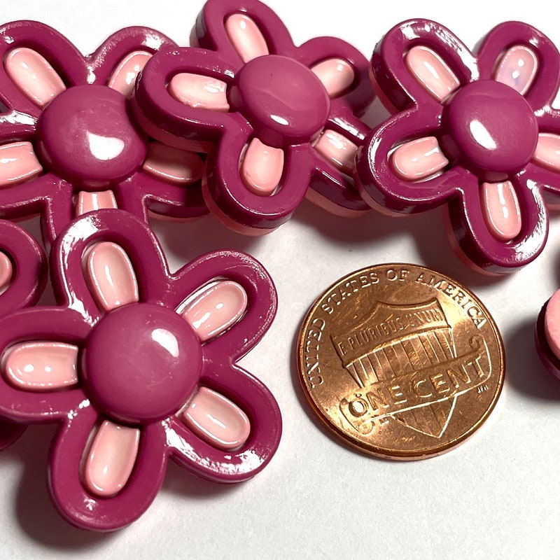 Large Floral Buttons - Etsy