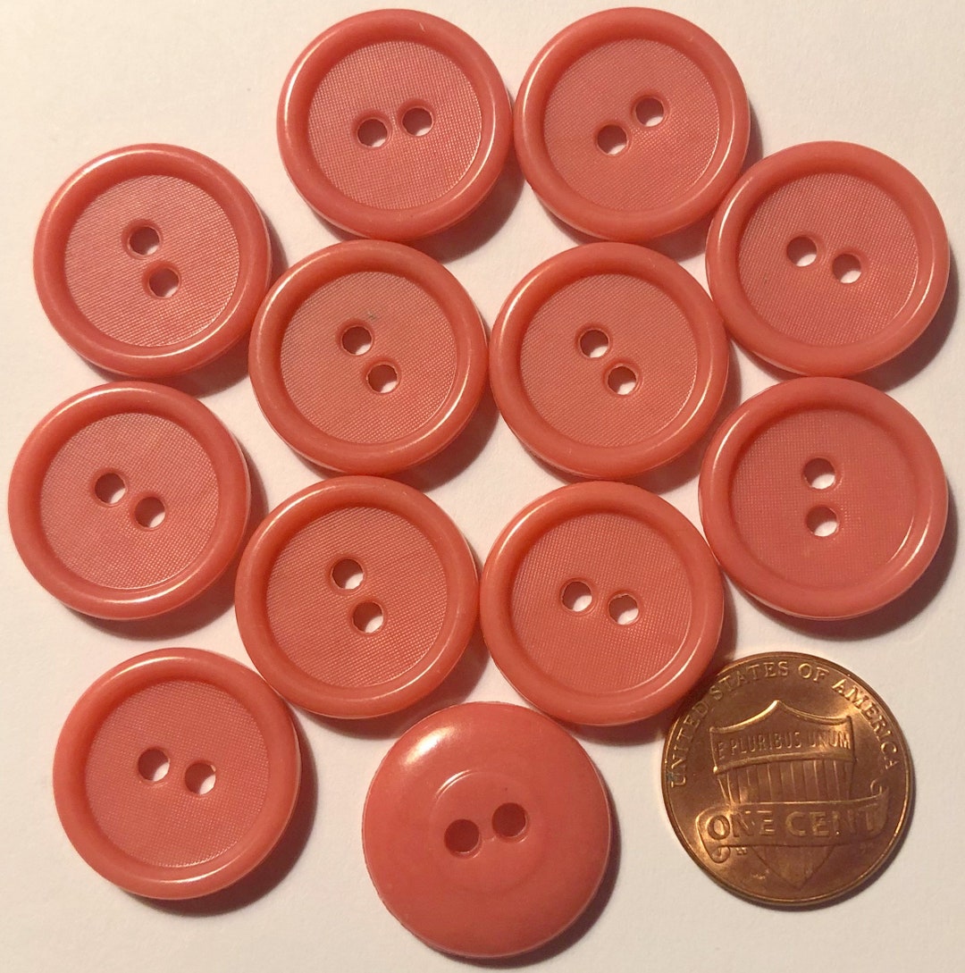 12 Rose Muted Pink Sew-through Plastic Buttons 3/4" 19mm # 10213 - Etsy