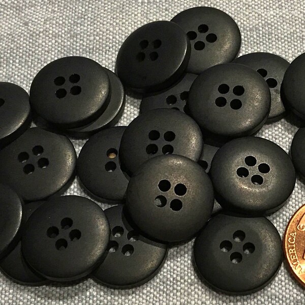 Black Matte Buttons - Etsy