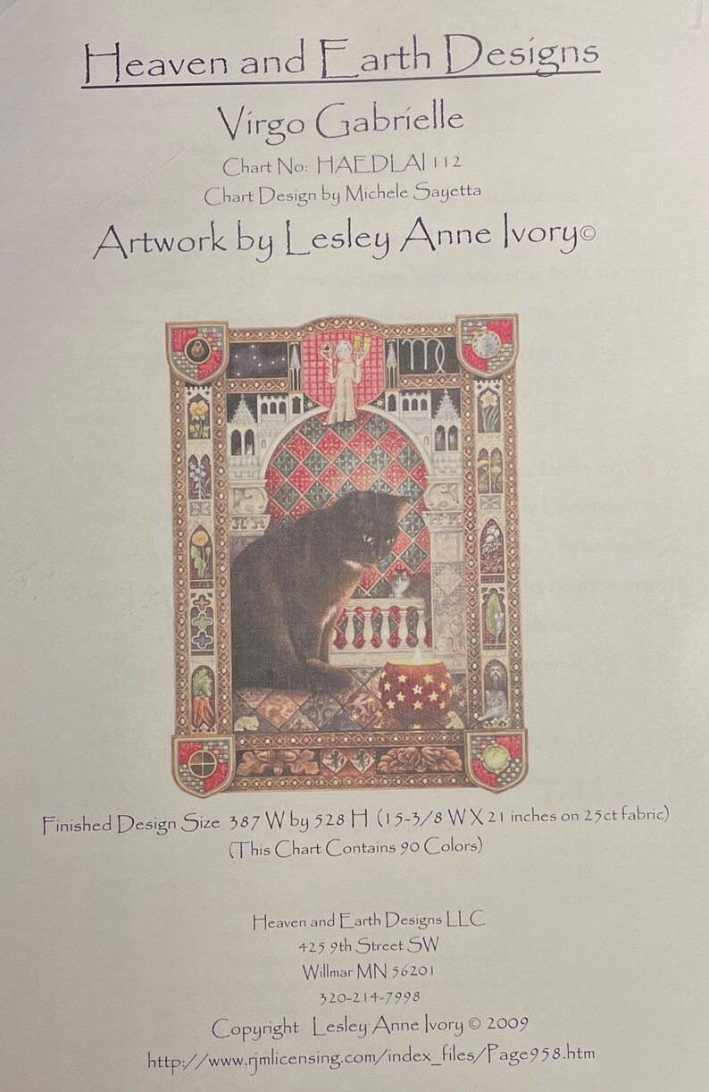 Virgo Gabrielle by Heaven and Earth Designs Counted Cross Stitch ...