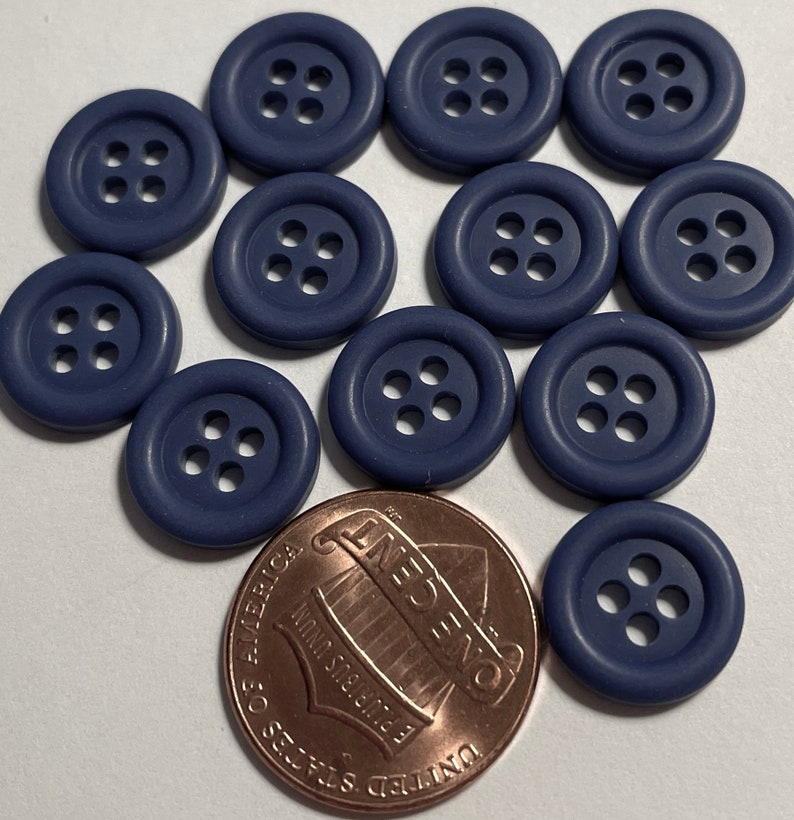 Lot of 12 Vintage Small Rimmed Matte Dull Dark Blue Plastic - Etsy