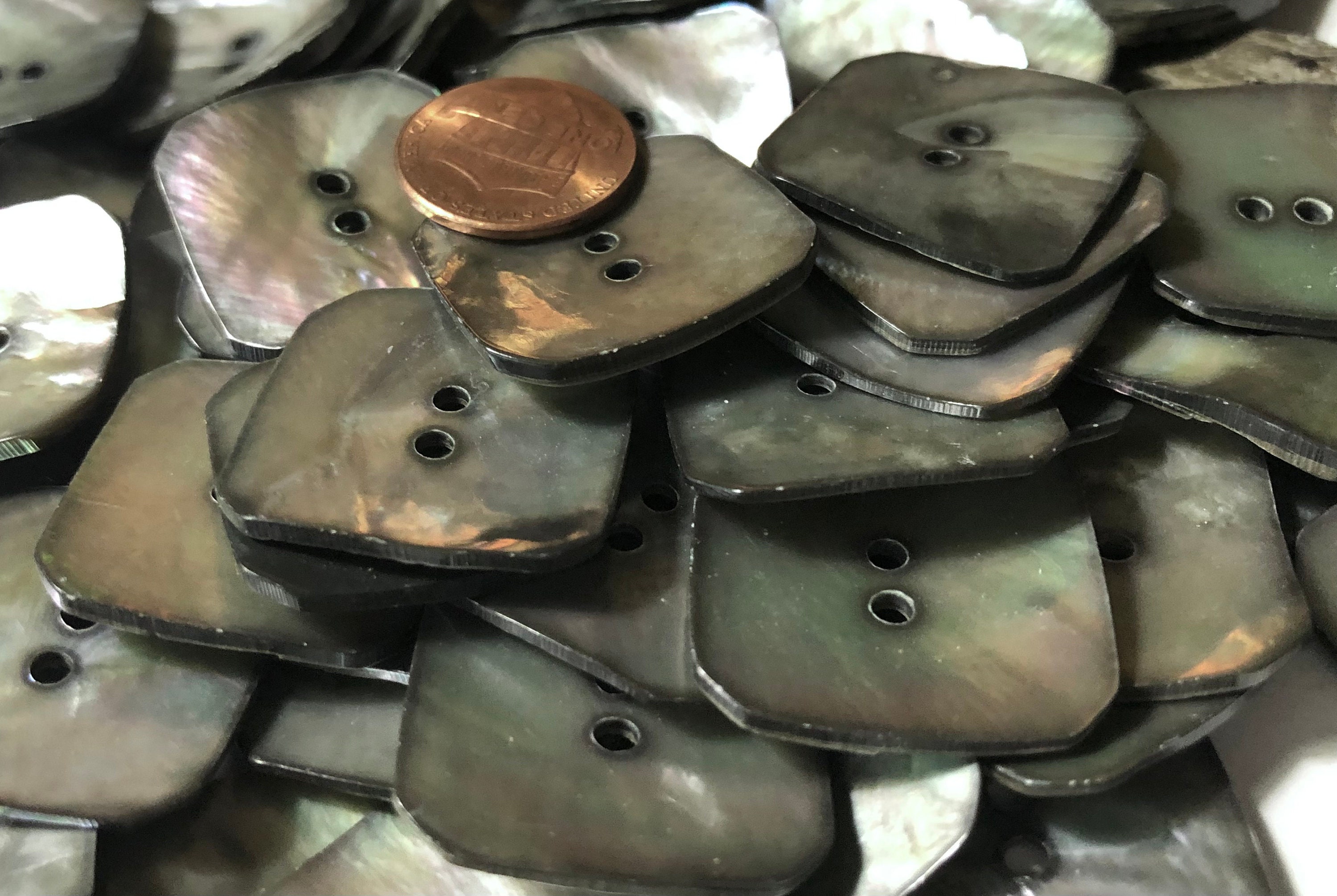 Scrapbooking Set of 8 Beautiful Lasered Iridescent Curved 2-hole Sew ...