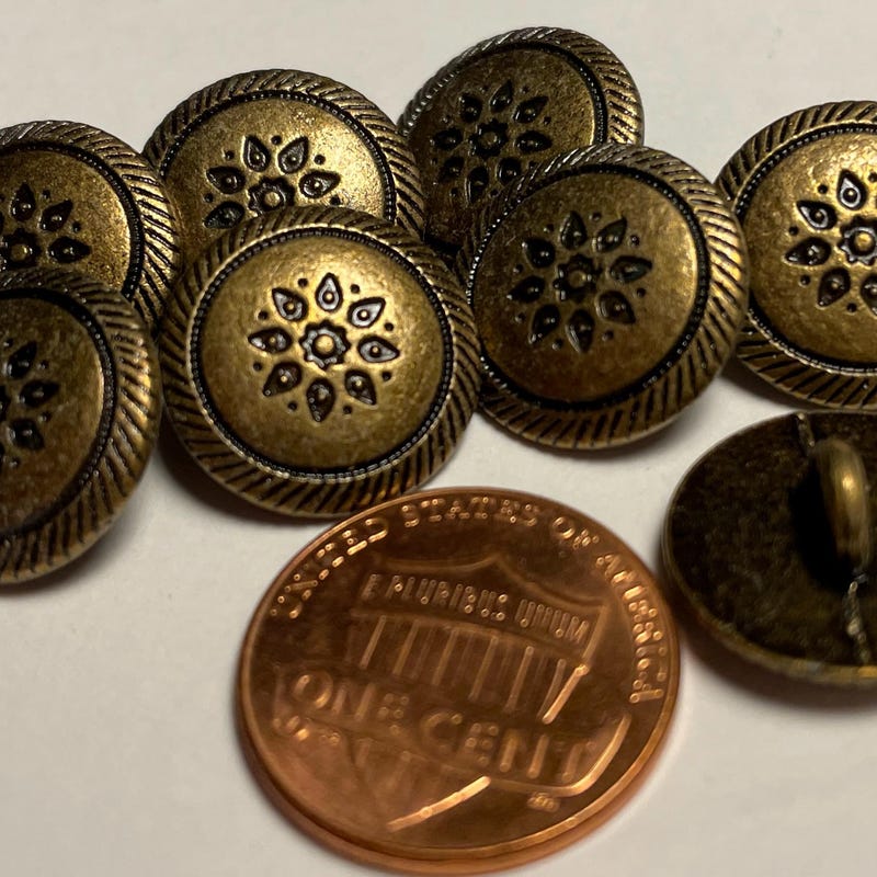 Brass Buttons 5/8 - Etsy
