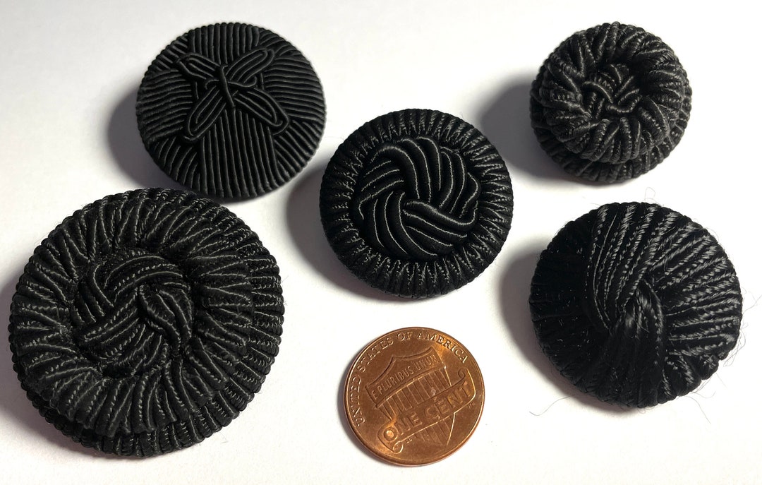 Mixed Lot of 5 Beautiful Vintage Black Hand-crafted Cord Wrapped ...