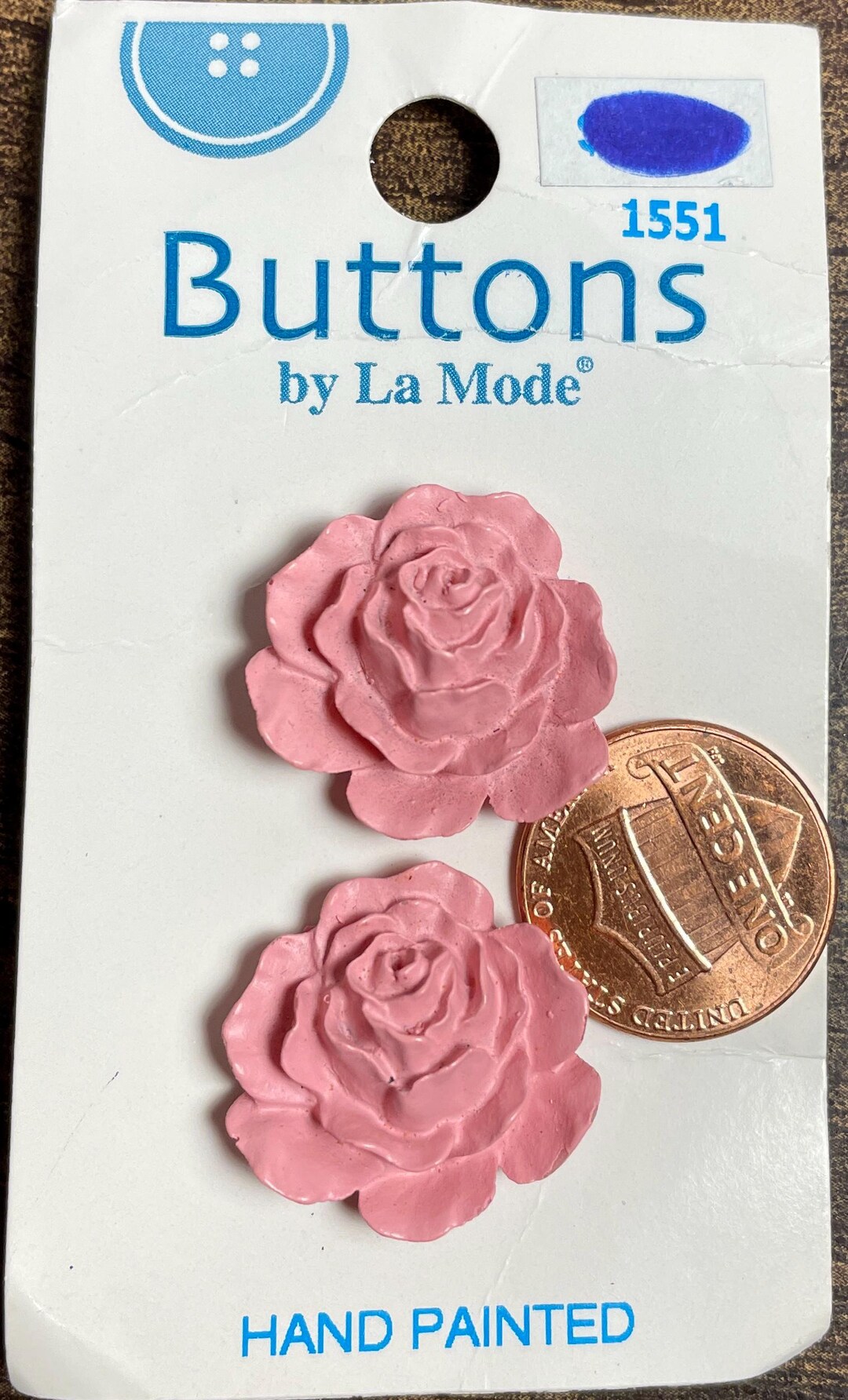 Set of 2 Pink Plastic Rose Flower Shank 21mm 13/16" Buttons 16601 - Etsy