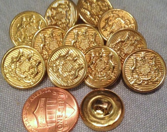 Sunset Gold / Silver Buttons Gem Vintage Metal Buttons - Etsy
