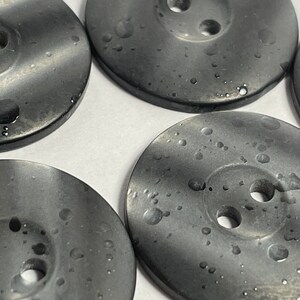 Lot of 6 Dark Gray Recessed Center 2-hole Sew-through Plastic Buttons 7 ...