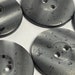 Lot of 6 Dark Gray Recessed Center 2-hole Sew-through Plastic Buttons 7 ...