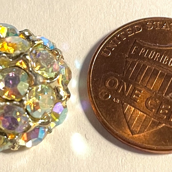 Rhinestone Button - Etsy