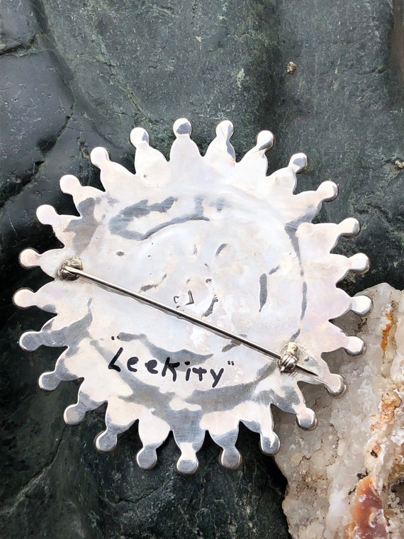 Native American Zuni Cluster Manta Pin Brooch Signed … - Gem