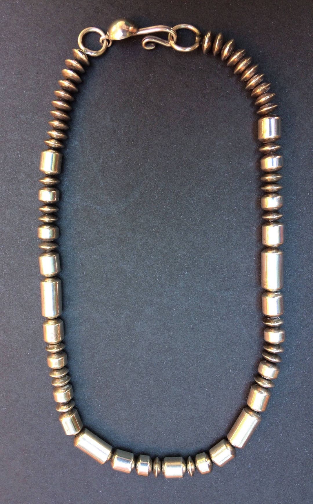 NECKLACE Navajo/dine Artie Yellowhorse Native American Drum, Barrel and ...