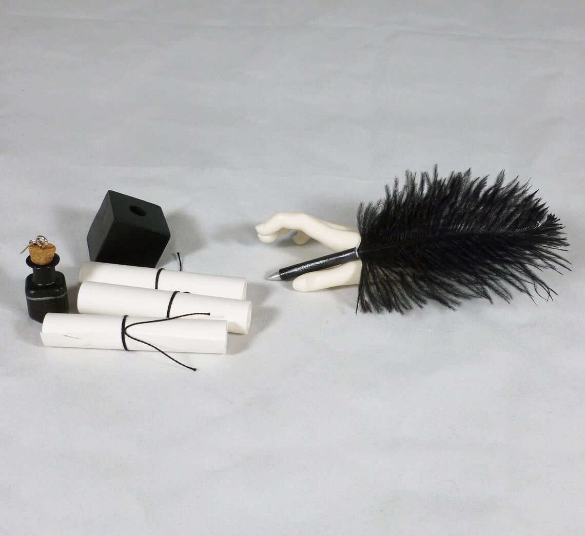 1/3 scale Fancy Quill Set for SD BJD Ostrich Black Quill | Etsy