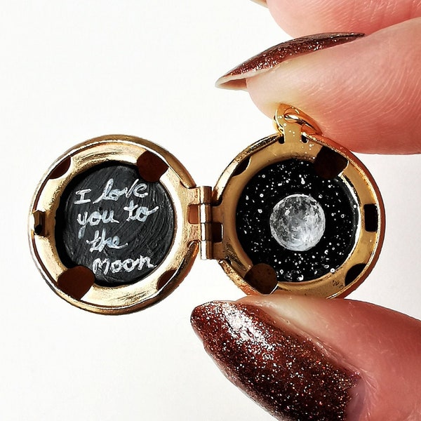 Moon Locket - Etsy