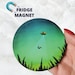 UFO Magnet, Alien Magnet, UFO Art Fridge Magnet, Vinyl Cut Magnet ...