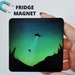 UFO With Cat Magnet, Alien Magnet, UFO Art Fridge Magnet, Vinyl Cut ...