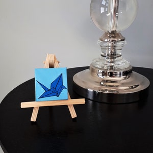 Blue Crane. Blue Paper Crane Painting. Baby Blue Crane, Baby Boy Decor ...