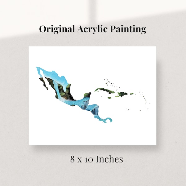 Hand Painted Map - Etsy