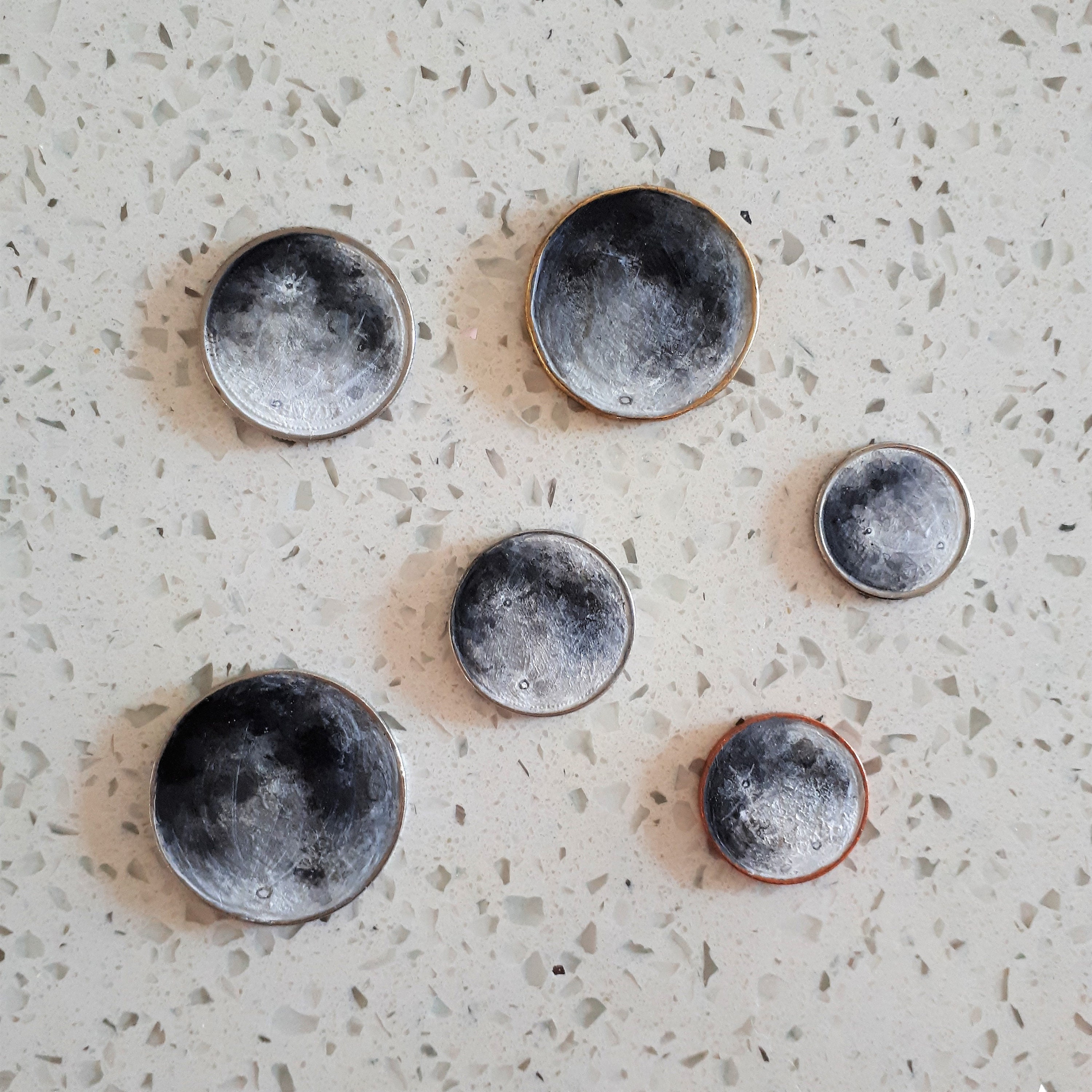 Full Moon Painted on Coins Moon on A Quarter Coin Art - Etsy