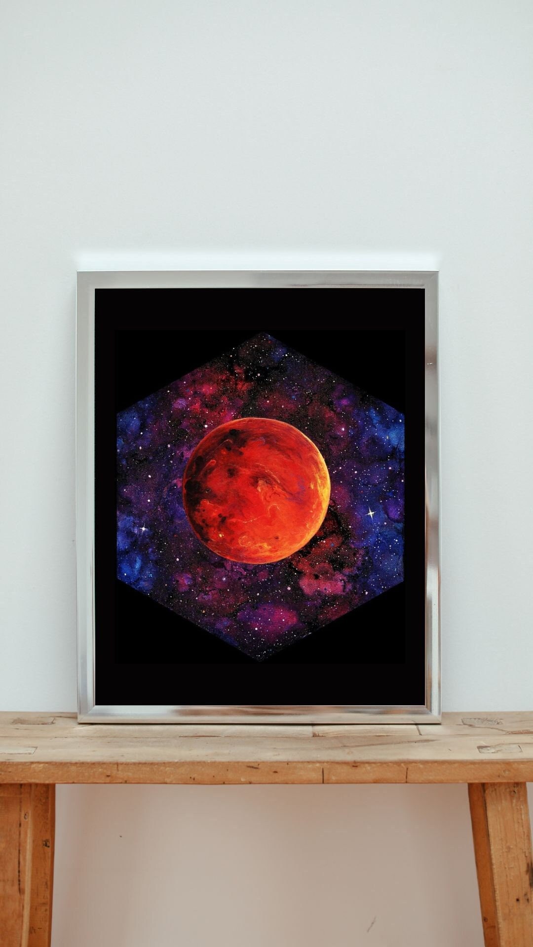 Mars Signed Art Print, the Red Planet, Outer Space Wall Art, Fine Art ...