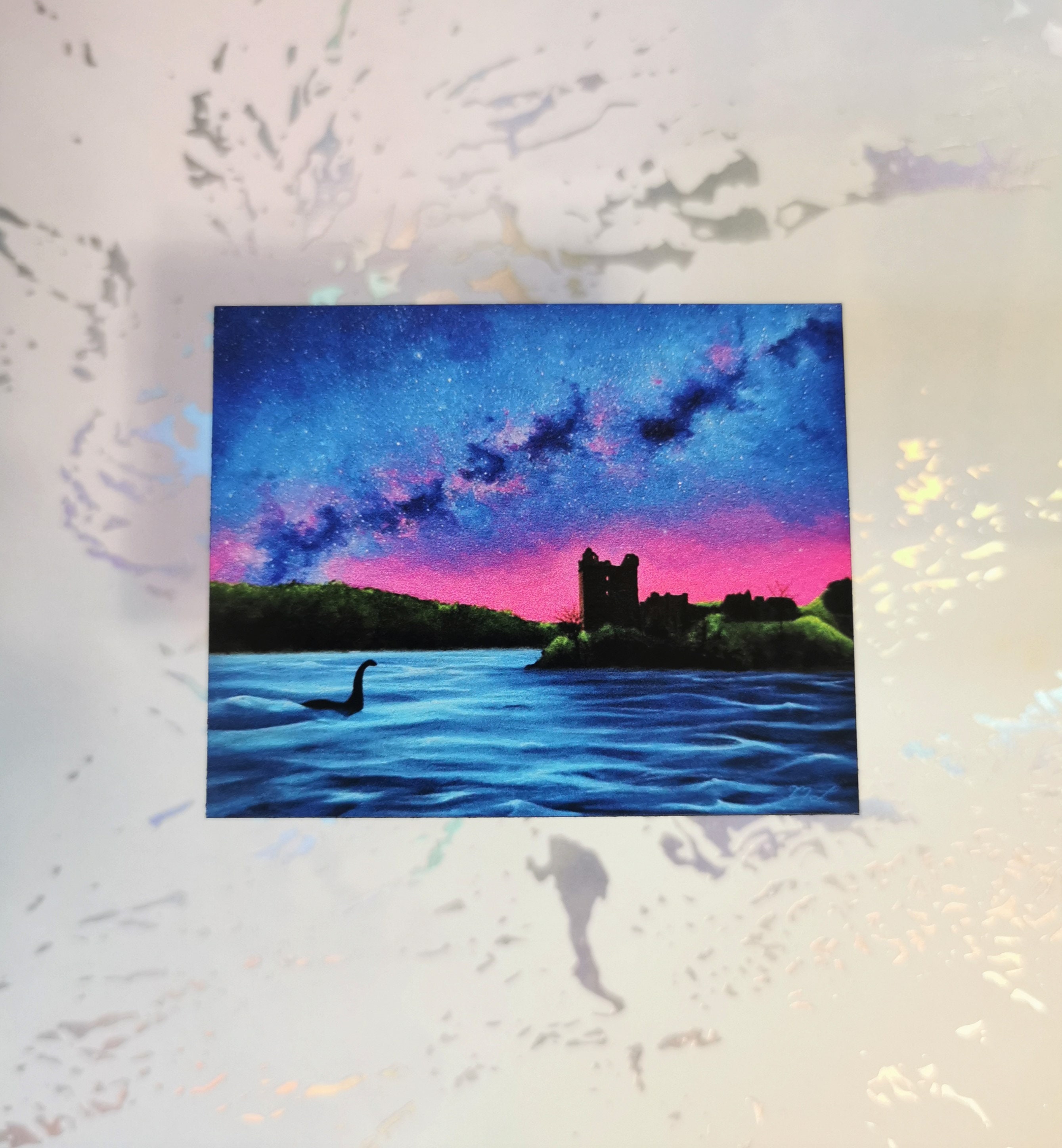 Loch Ness Monster Magnet, Nessie Fridge Magnet, Scotland Artwork ...
