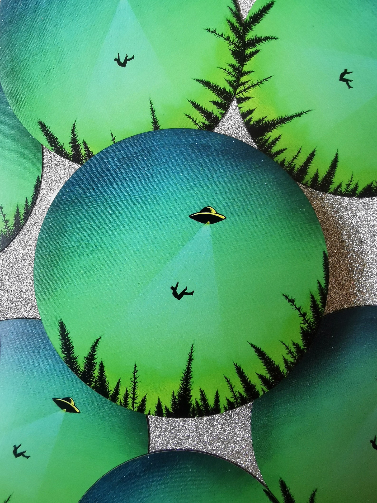 UFO Magnet Alien Magnet UFO Art Fridge Magnet Vinyl Cut - Etsy
