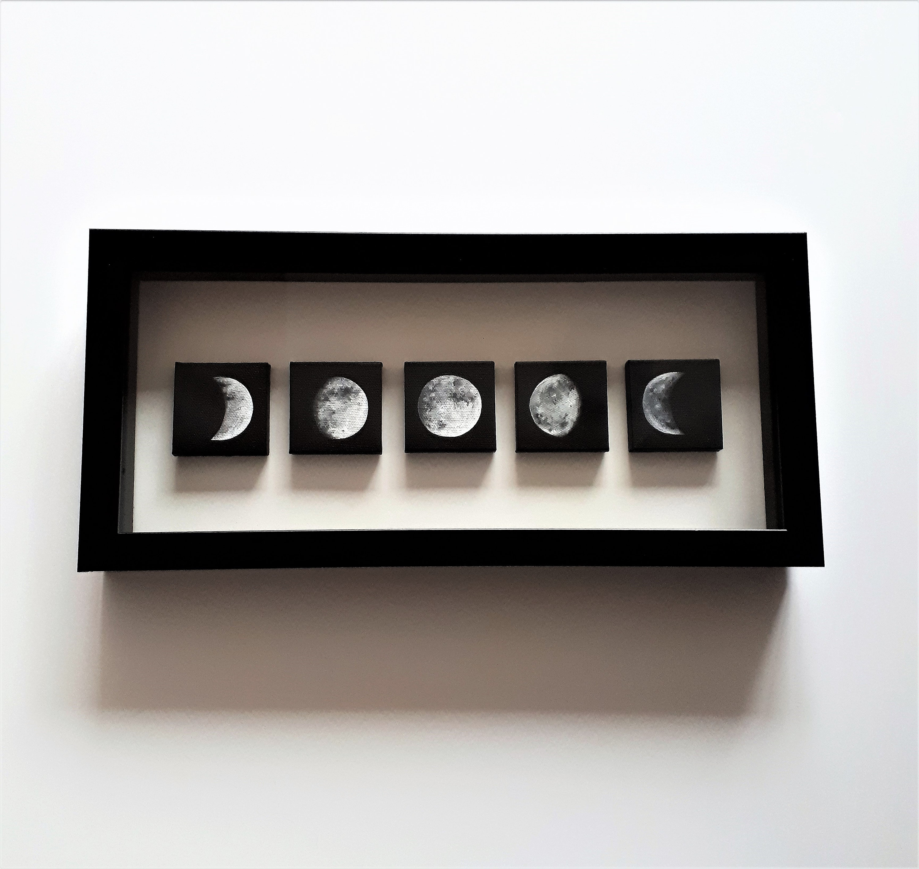 Moon Phases Set of Five Made to Order. Moon Phases Art - Etsy Canada