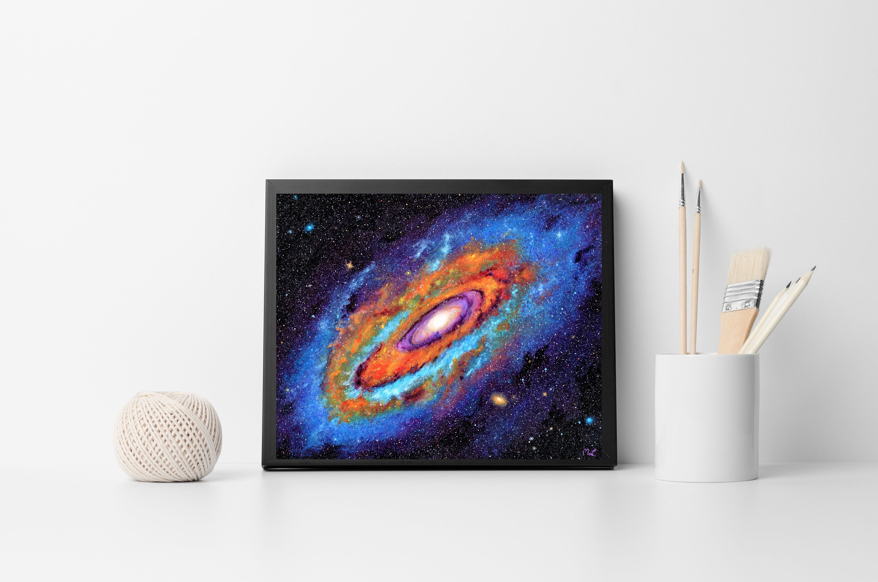 Andromeda Galaxy Print Space Painting Art Print Astronomy | Etsy