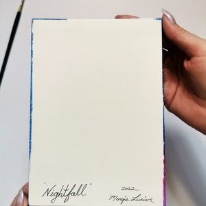 Nightfall, Original Acrylic Painting, Colorful Night Time Scene ...