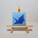 Blue Crane. Blue Paper Crane Painting. Baby Blue Crane, Baby Boy Decor ...