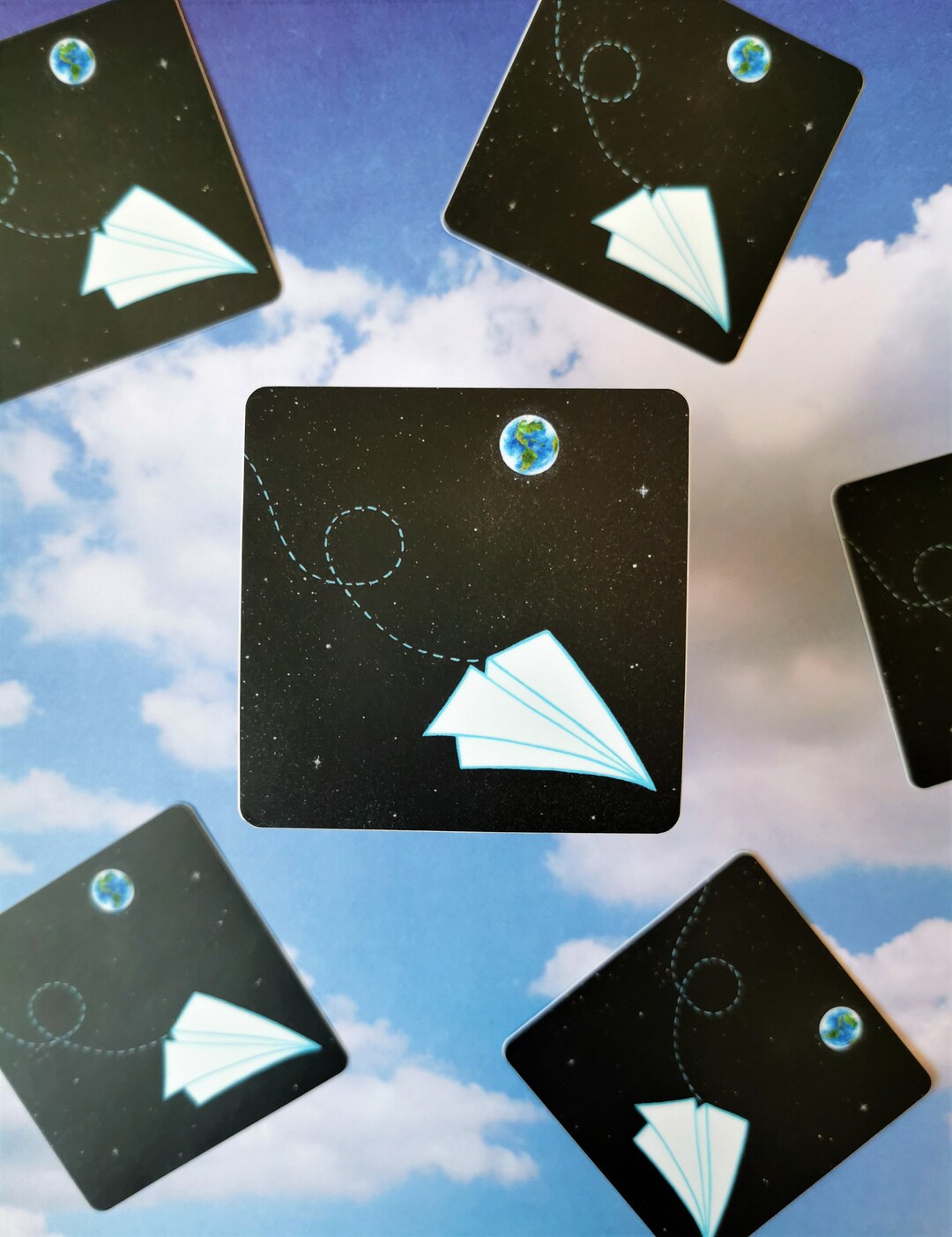 Paper Airplane Sticker, Plane Sticker, Matte Vinyl Sticker, Laptop ...