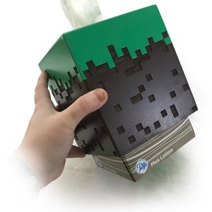 Minecraft Grass Block Tissue Box Cover - Etsy