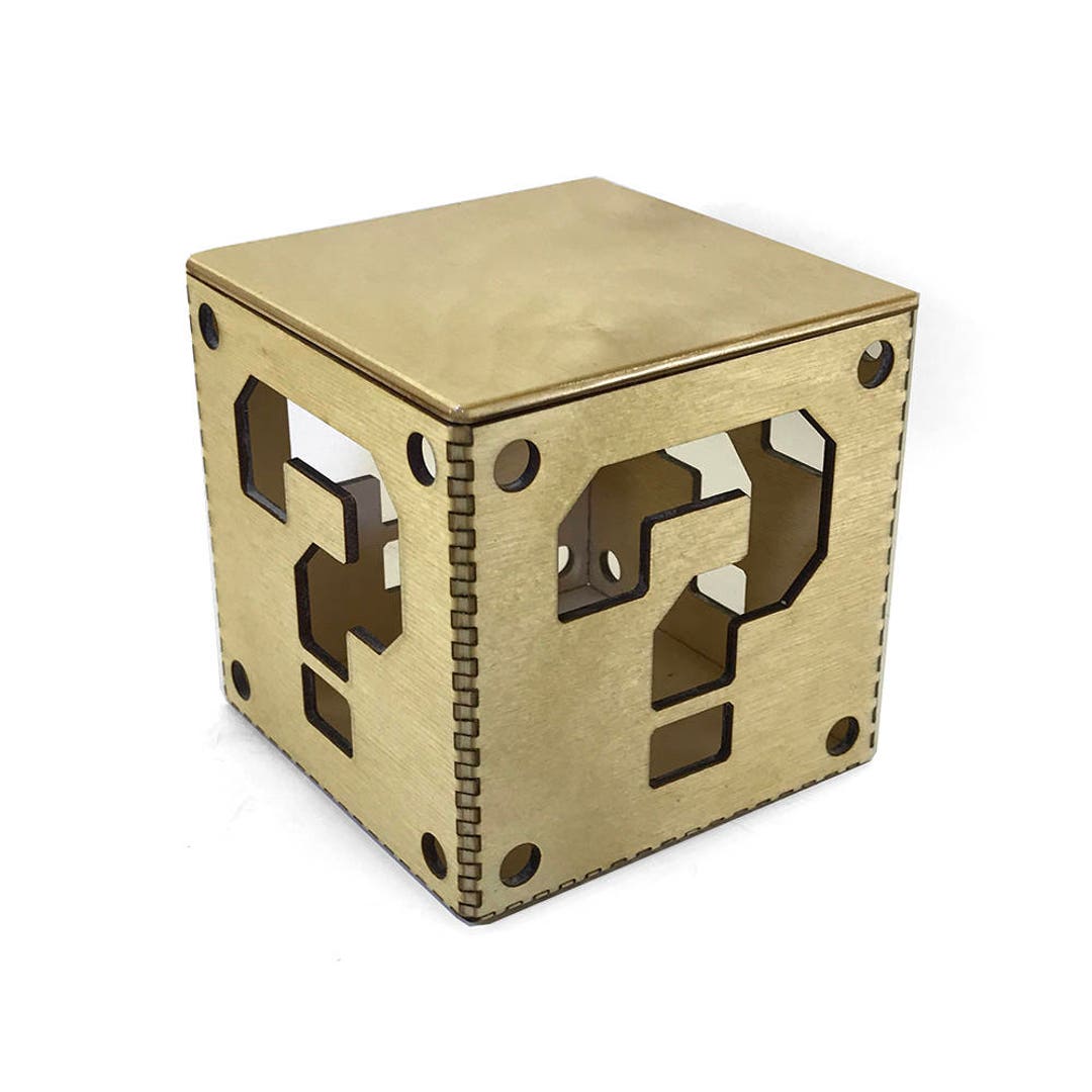 Lasercut Super Mario Bros Question Mark 4in Box With Lid - Etsy