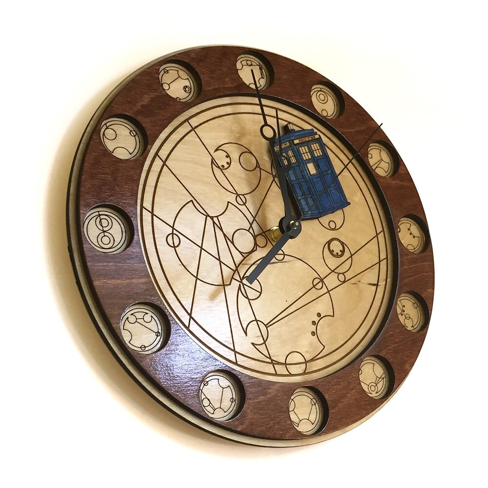 Doctor Who Gallifreyan Clock Through All of Time and Space | Etsy