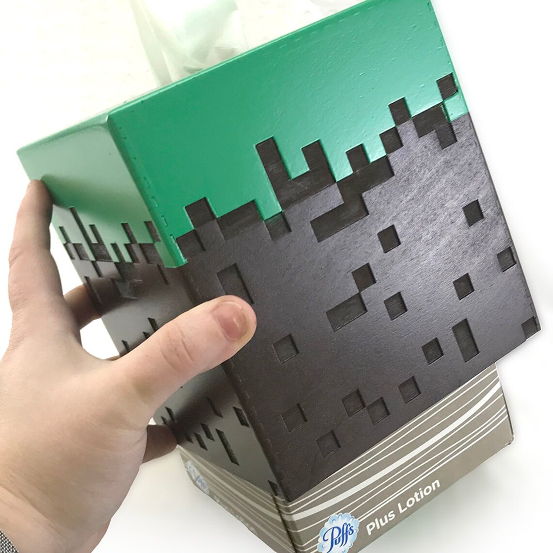 Minecraft Grass Block Tissue Box Cover - Etsy