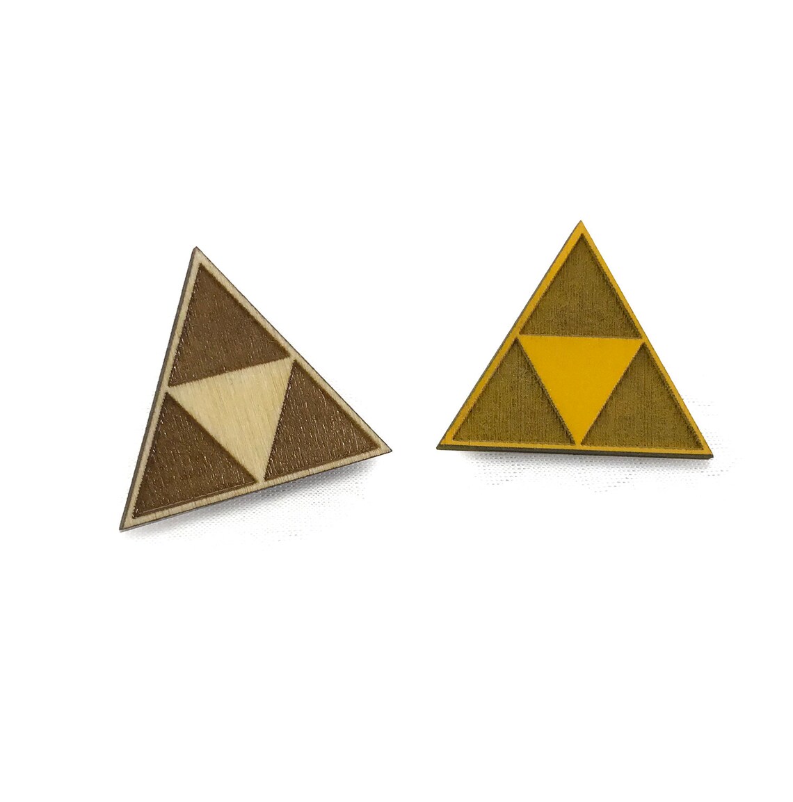 Laser Engraved Legend of Zelda Triforce Pin Pushback Pin Wood - Etsy