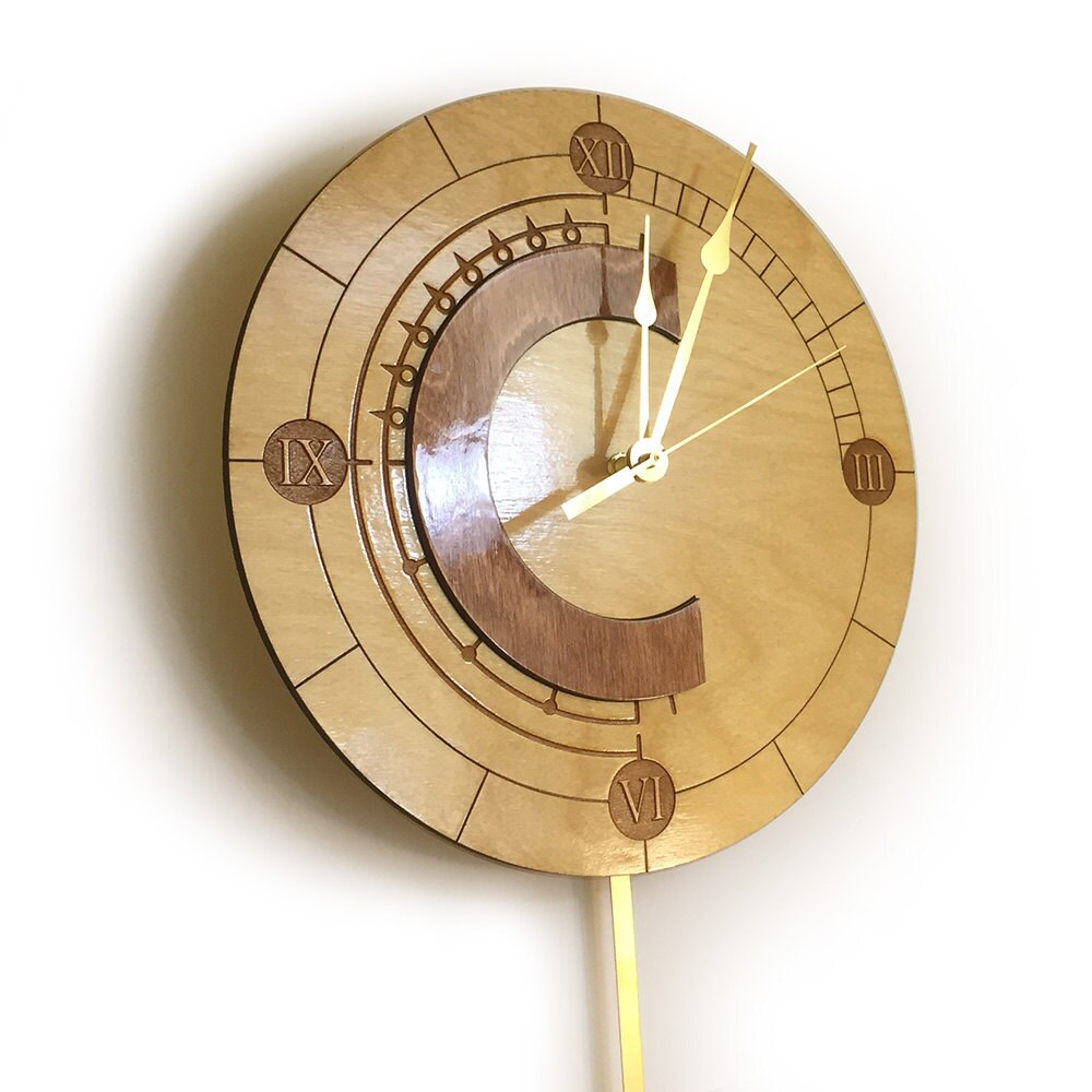 Wooden Chrono Trigger Clock With Swinging Pendulum | Etsy