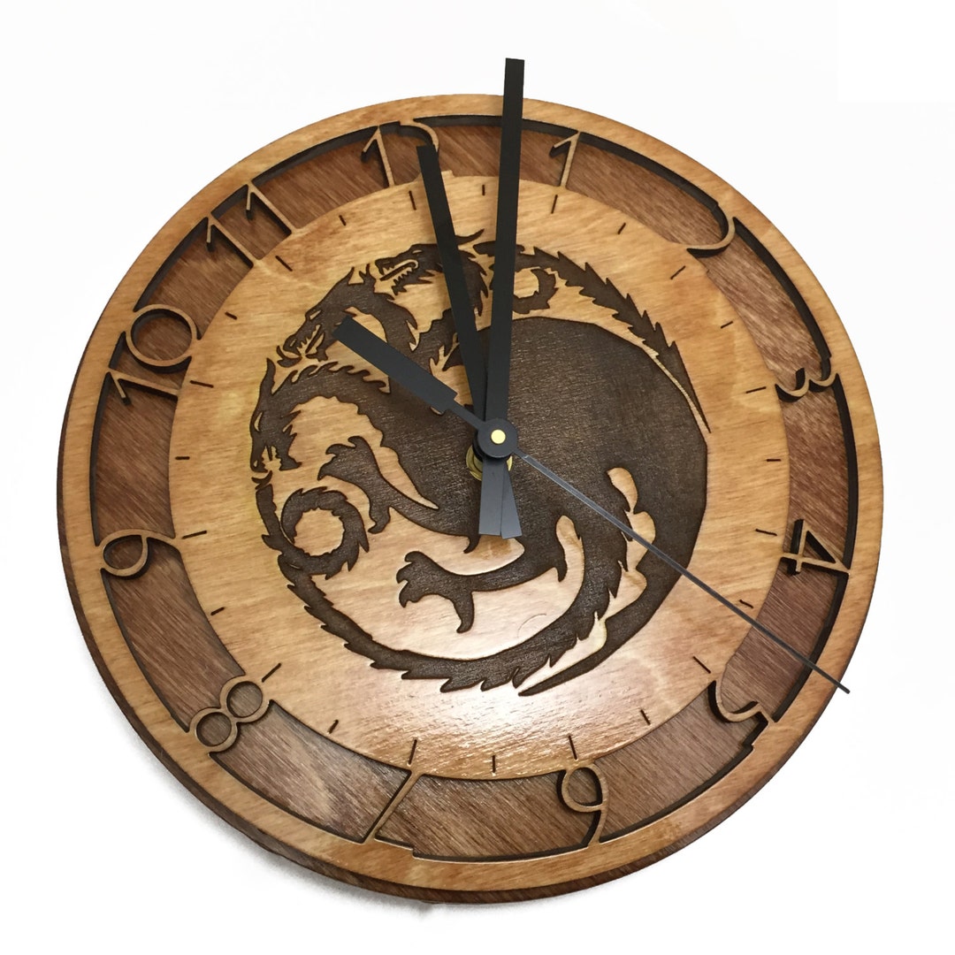 Game of Thrones Targaryen Sigil Wall Clock - Etsy