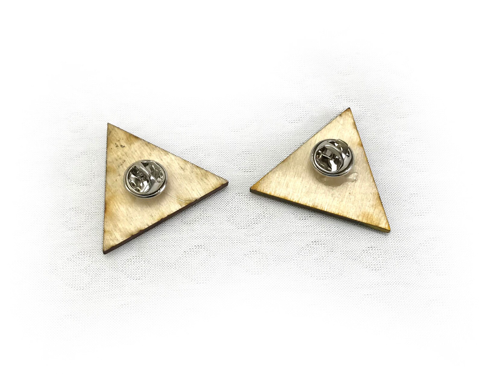 Laser Engraved Legend of Zelda Triforce Pin Pushback Pin Wood - Etsy