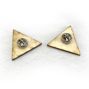 Laser Engraved Legend of Zelda Triforce Pin Pushback Pin Wood Etched ...