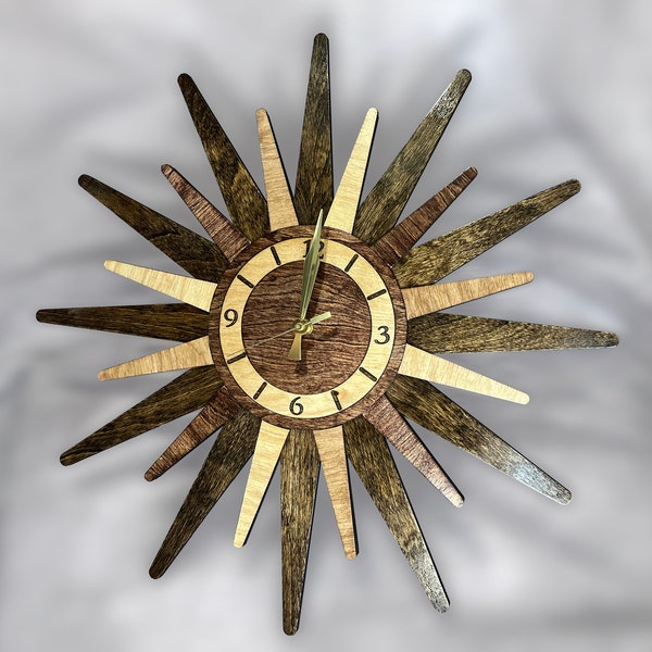Sunburst Clock - Etsy
