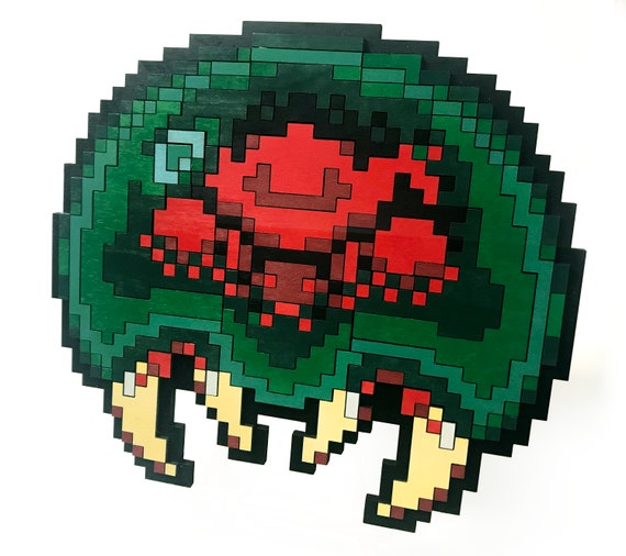 Wooden Metroid Pixel Art Laser Cut Wall Decor - Etsy