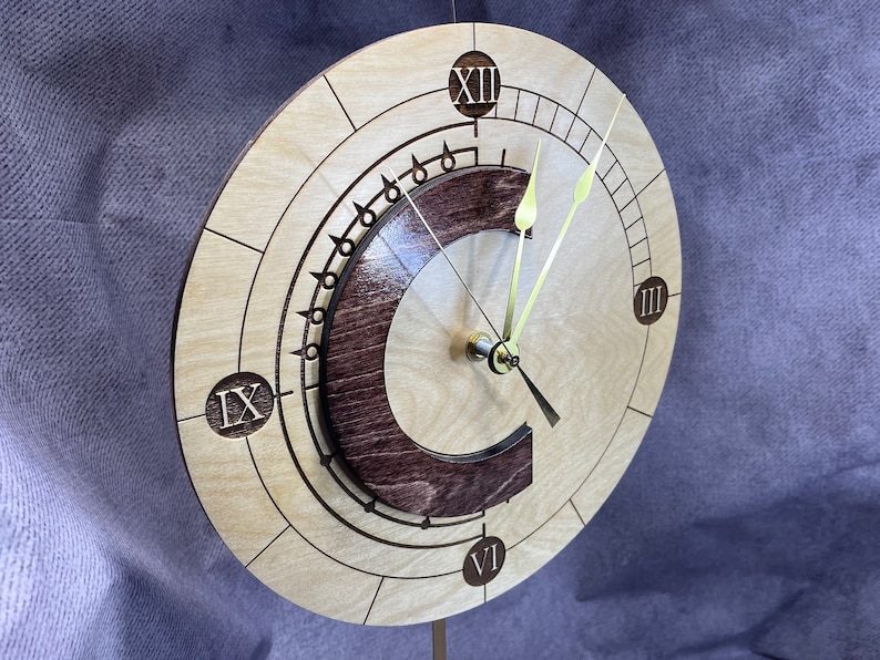 Wooden Chrono Trigger Clock With Swinging Pendulum - Etsy