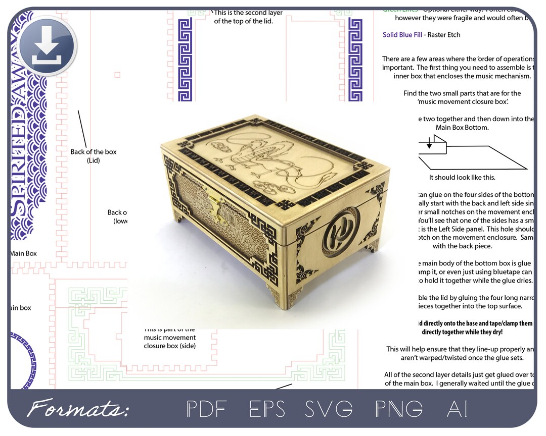 Lasercut/cnc Music Box / Jewelry Box - Digital Download Only - Etsy