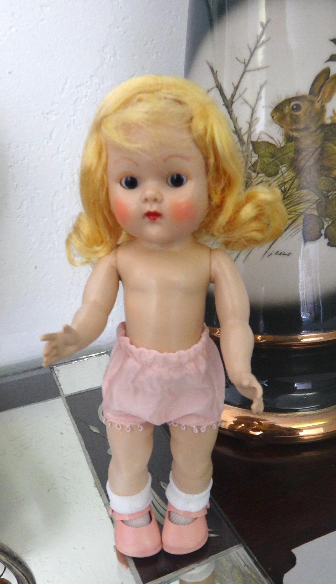 Vintage Vogue Ginny Strung Blonde Blue Eye Bright Cheek 8 Doll With TLC ...