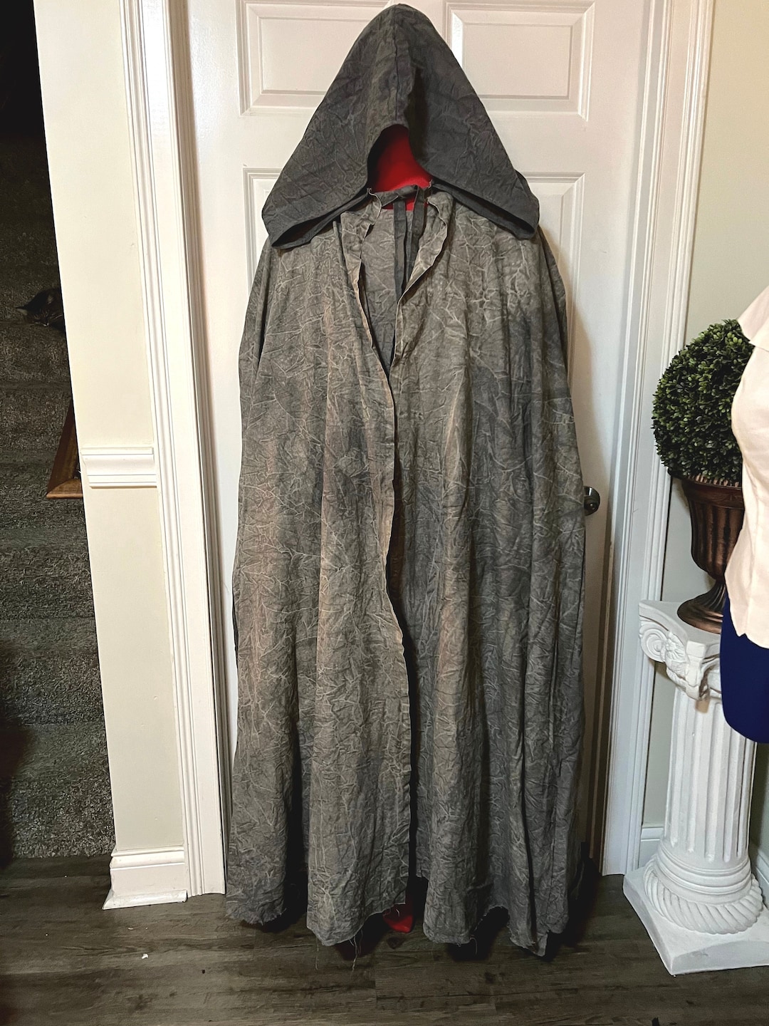 Distressed Dark Grey/black Cloak and Long Tunic/ - Etsy