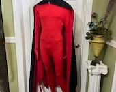 High Collar Lined Cape With Jagged Ends - Etsy