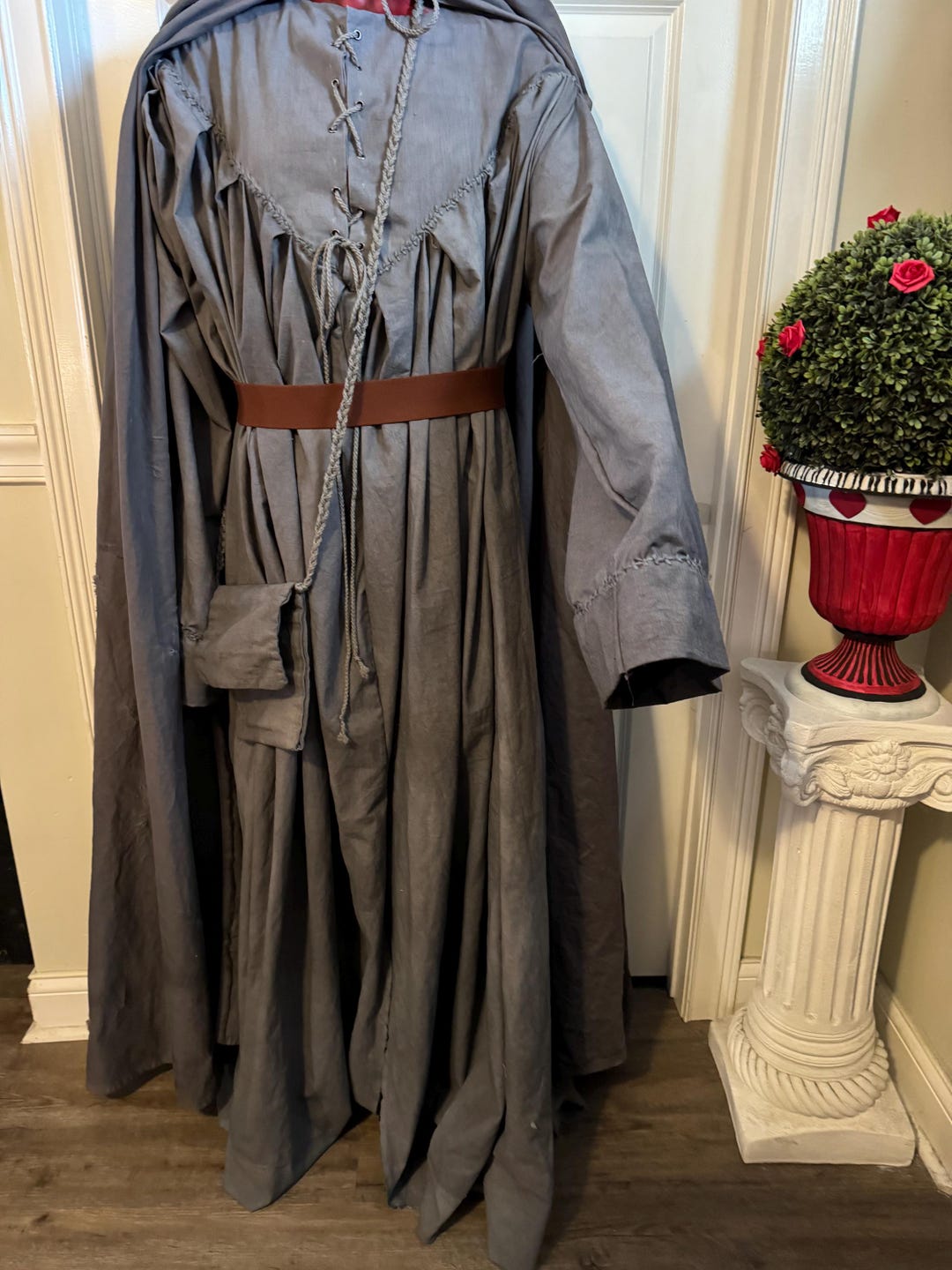 Grey Distressed Robe, Cloak and Satchel - Etsy