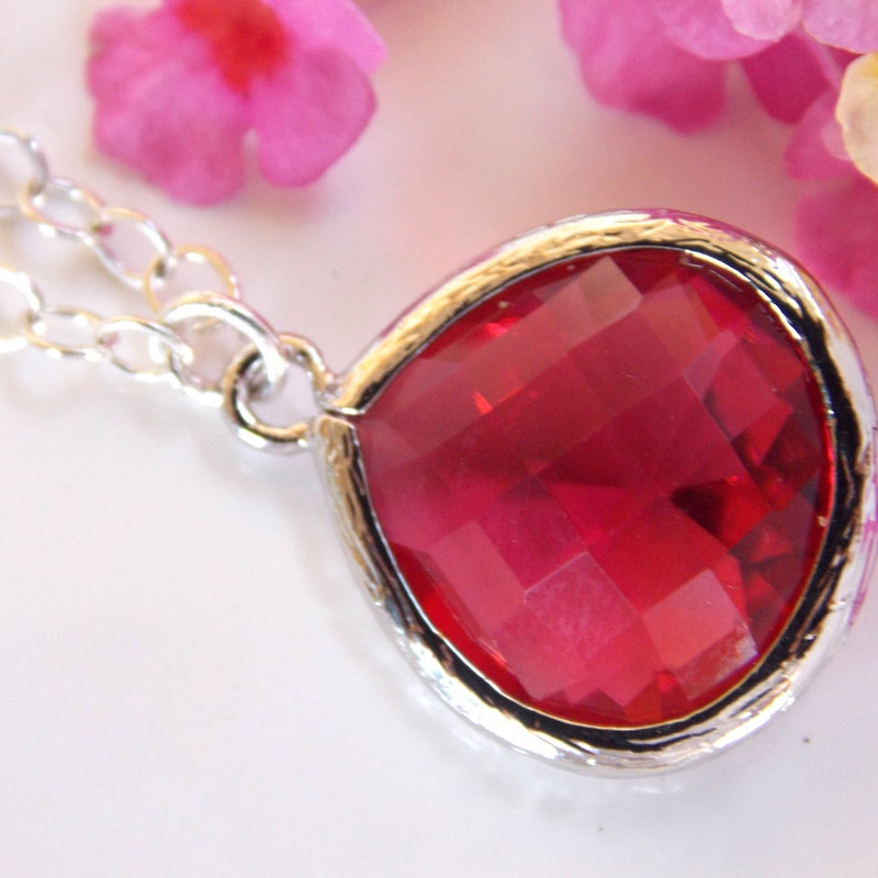 Fuschia Necklace - Etsy